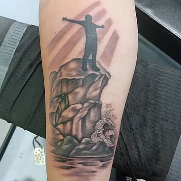 Ocean Tattoos on Forearm for Men