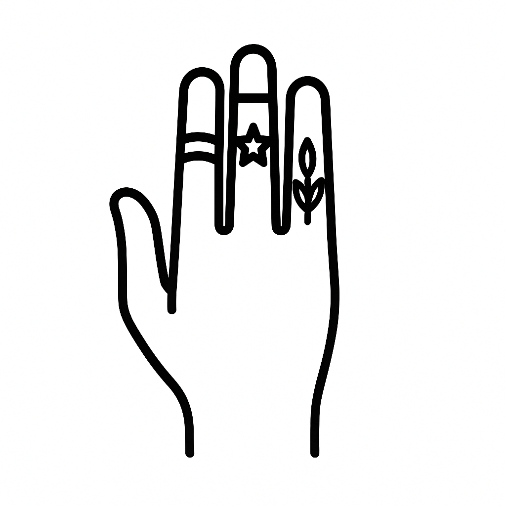 Blackwork Tattoos on Finger
