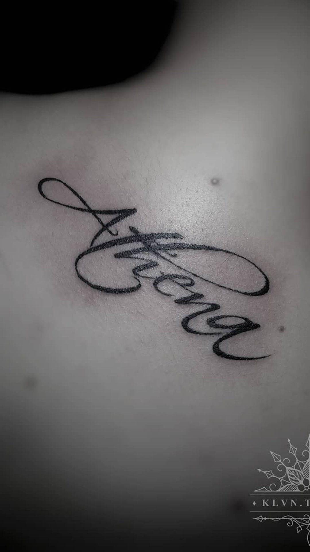Athena Cursive Name Tattoo - Tattoos.com