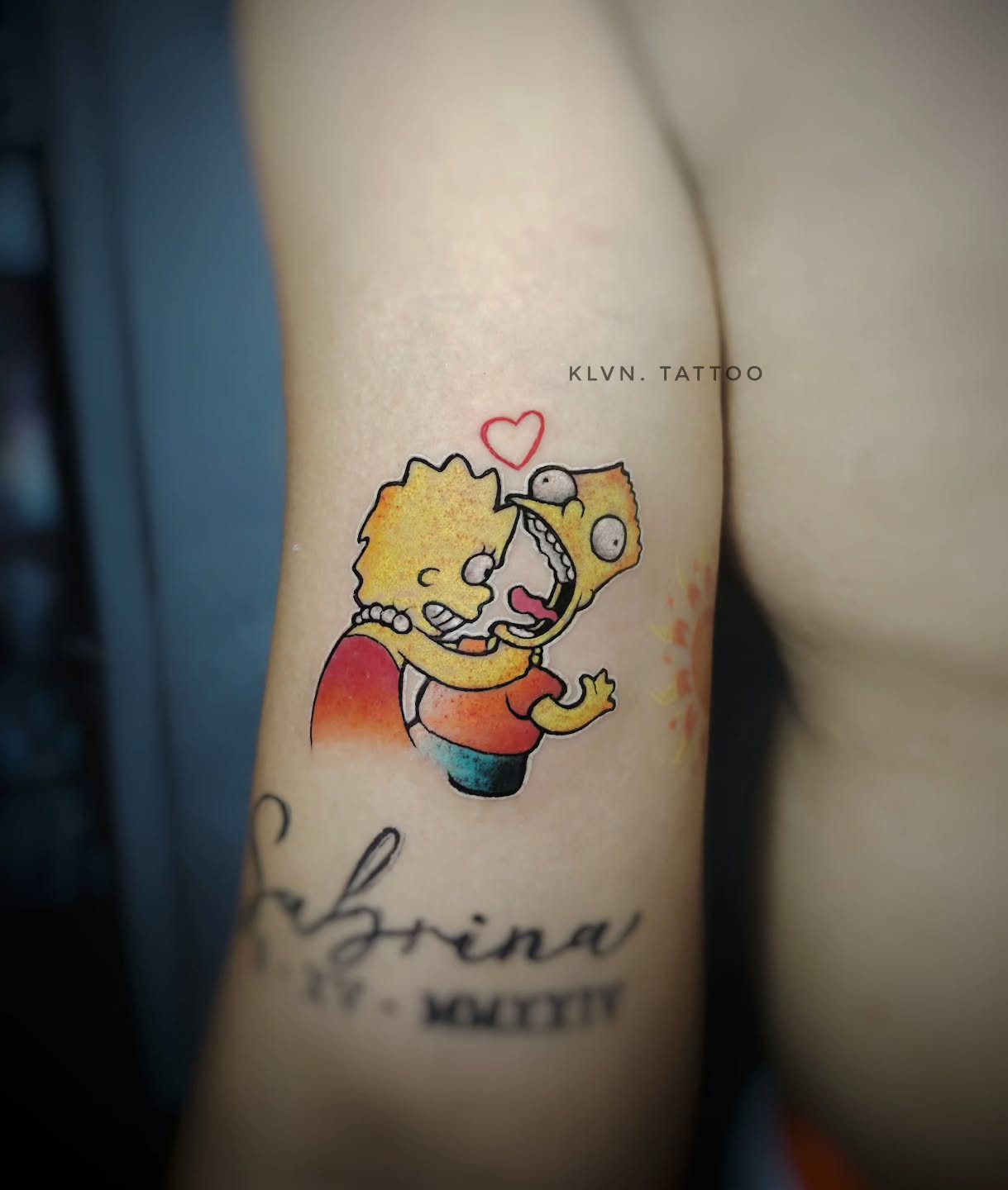 Bart & Lisa Embrace (Simpsons Mashup) - Tattoos.com