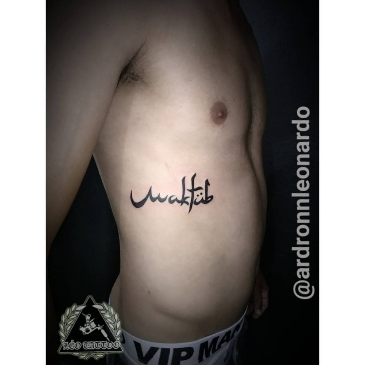 Bold Arabic Calligraphy Rib Script - Tattoos.com