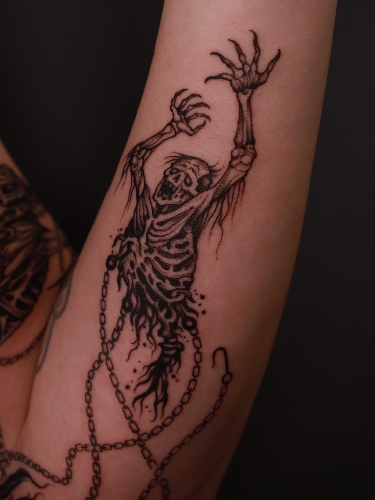 Chained Rising Skeleton - Tattoos.com