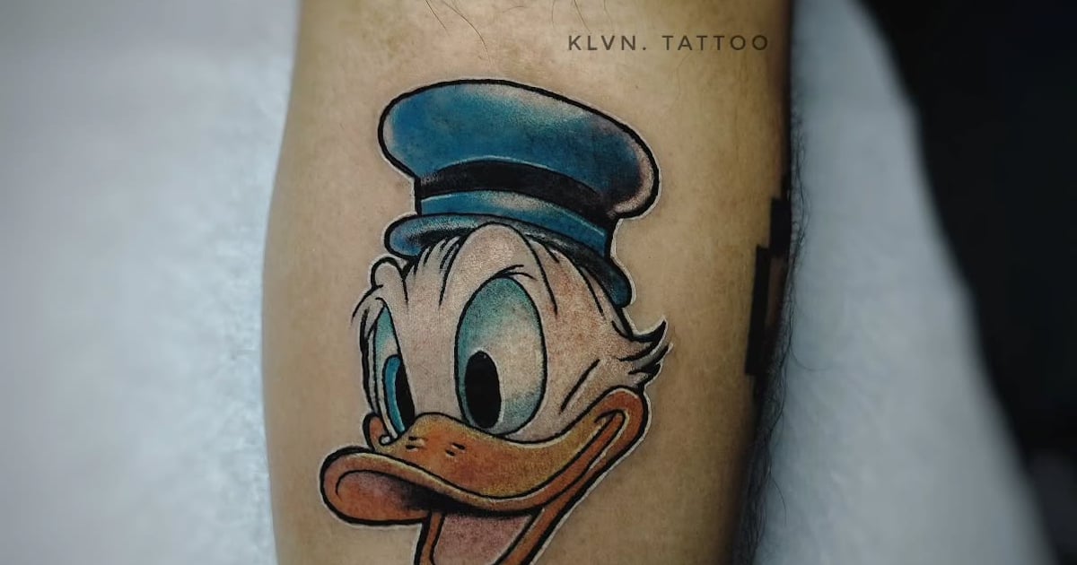 Classic Donald Duck Head - Tattoos.com