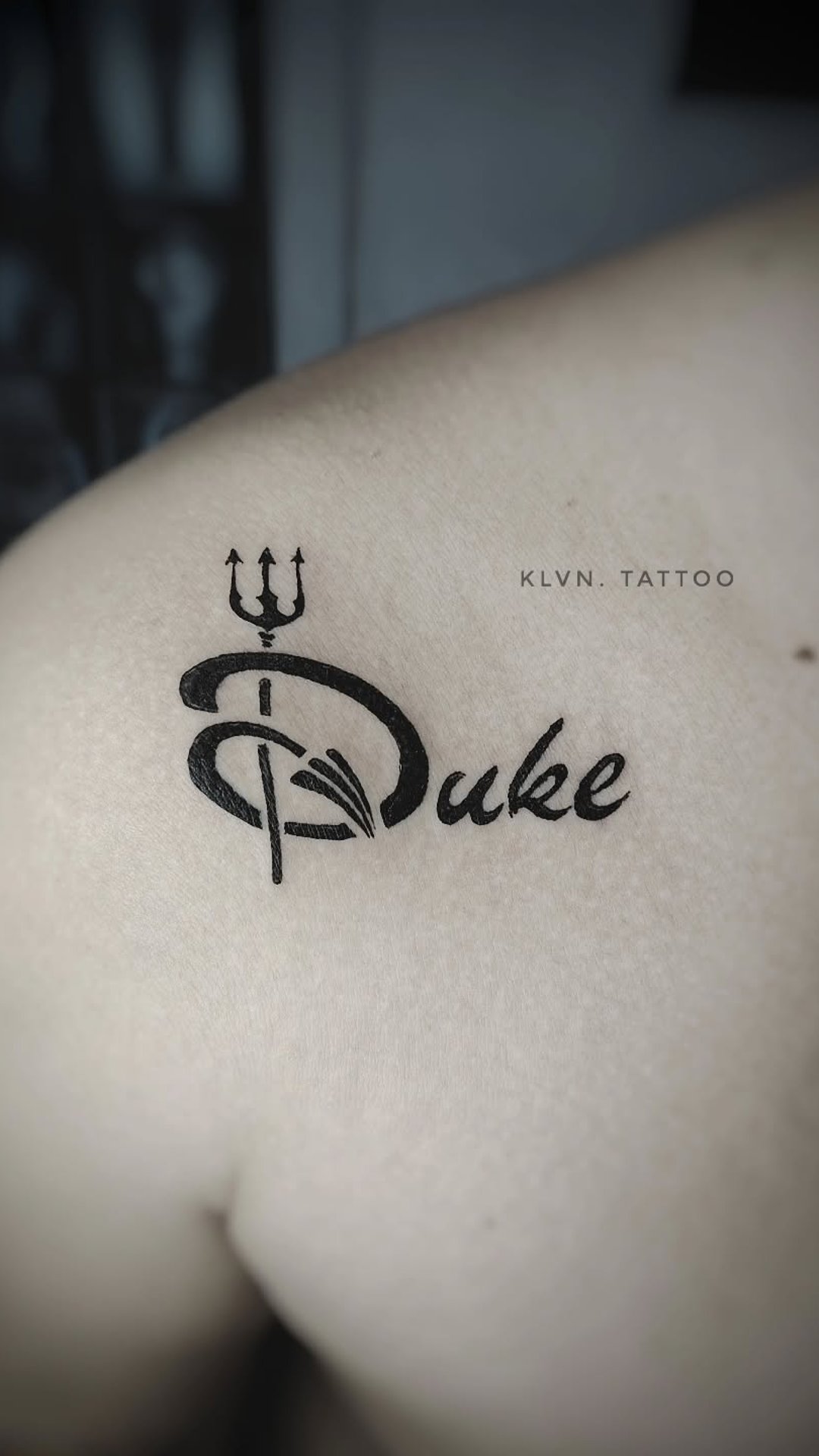 Duke Trident Lettering - Tattoos.com