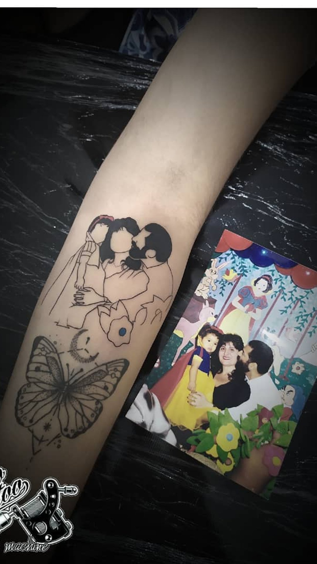 Faceless Family Portrait & Butterfly - Tattoos.com