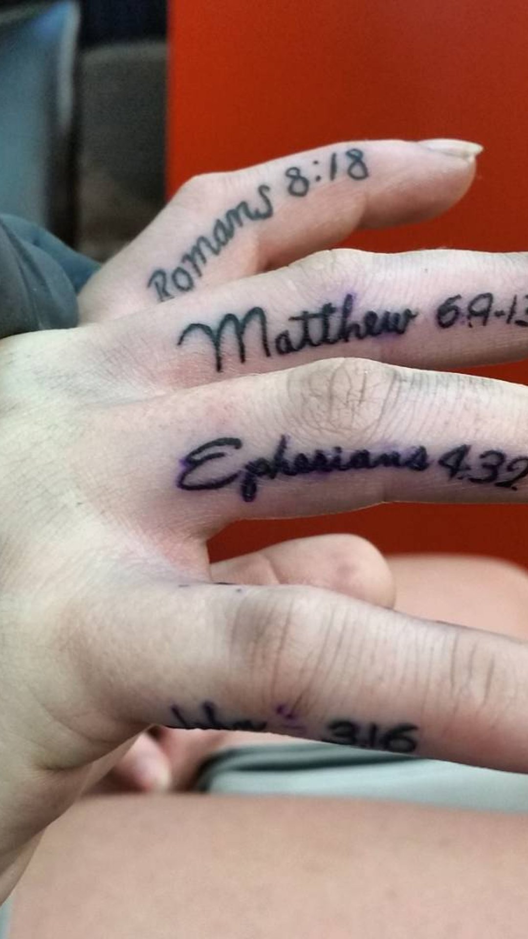 Faith Verse Finger Script - Tattoos.com