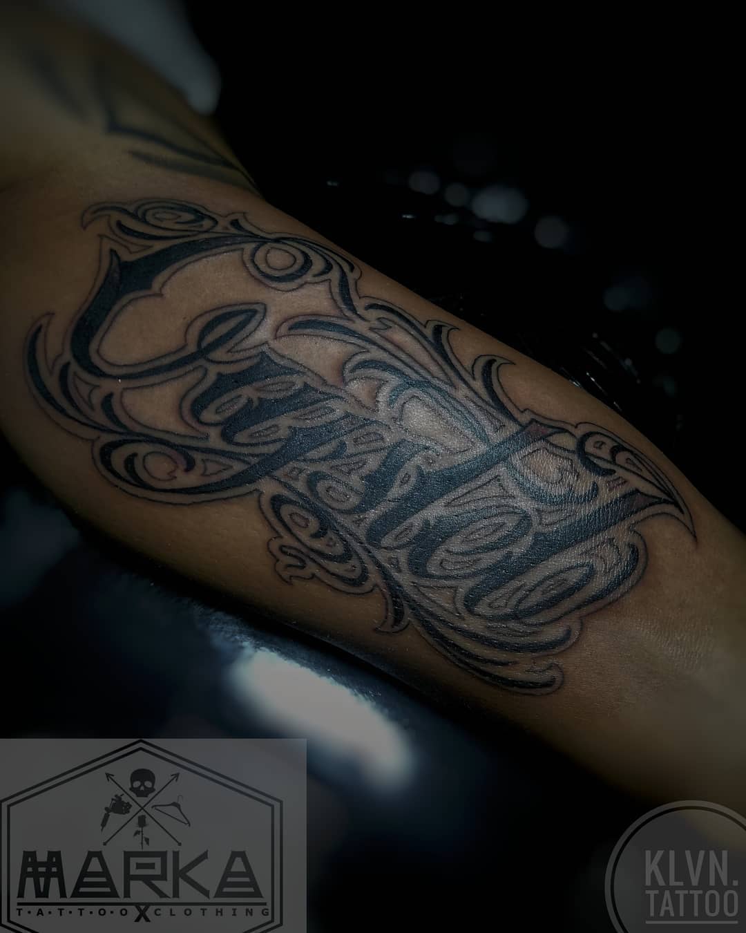 Filigree Script Lettering - Tattoos.com