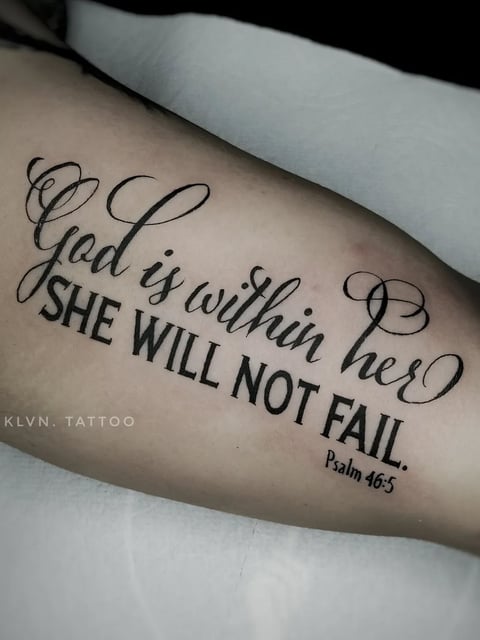 God Is Within Her — Psalm 46:5 - Tattoos.com