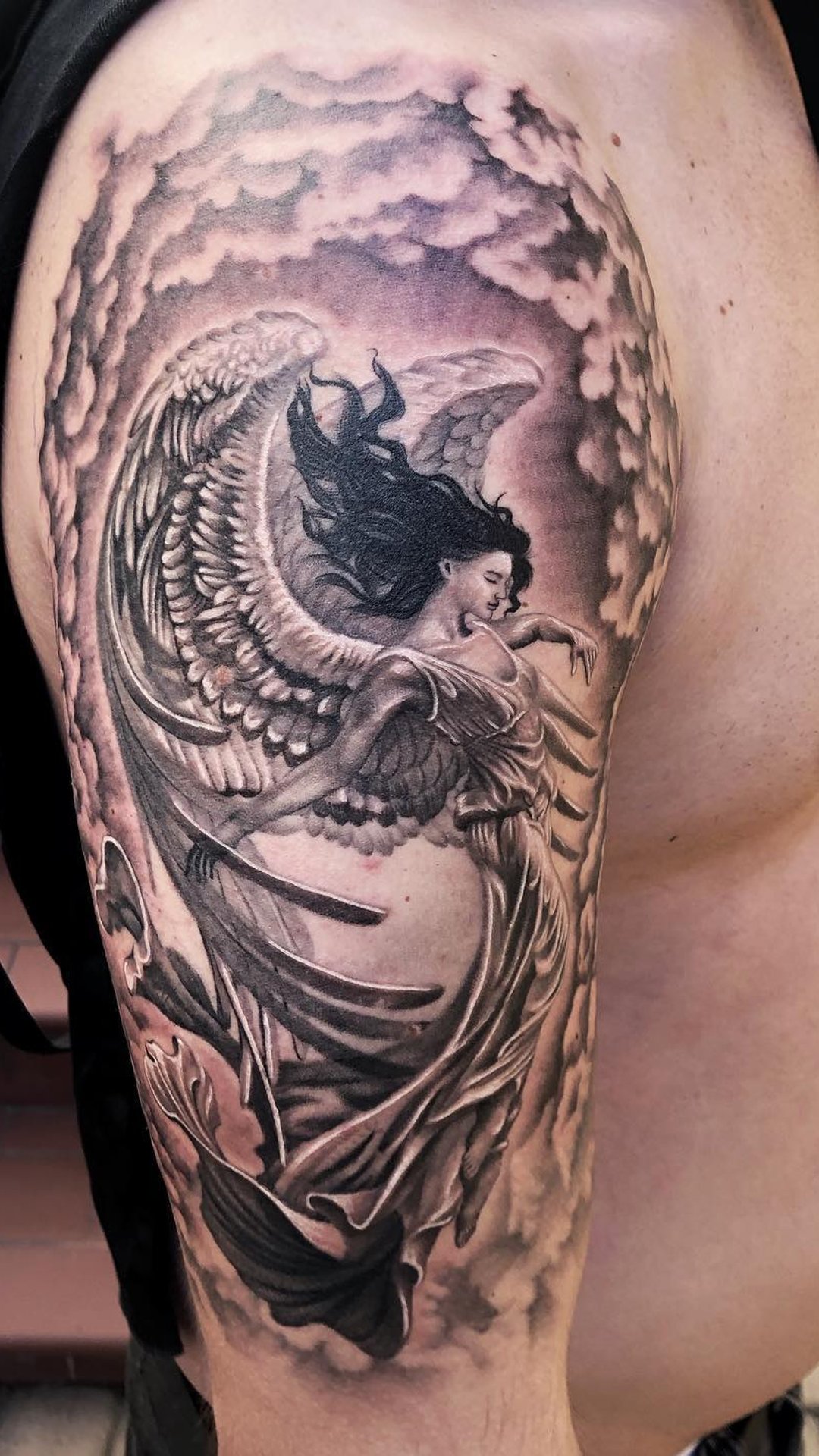 Guardian Angel in Flight - Tattoos.com