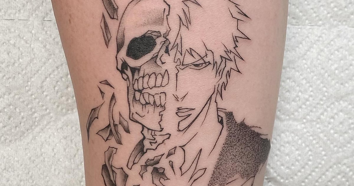 Ichigo Half‑Hollow Split - Tattoos.com