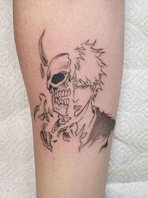 Ichigo Half‑Hollow Split - Tattoos.com