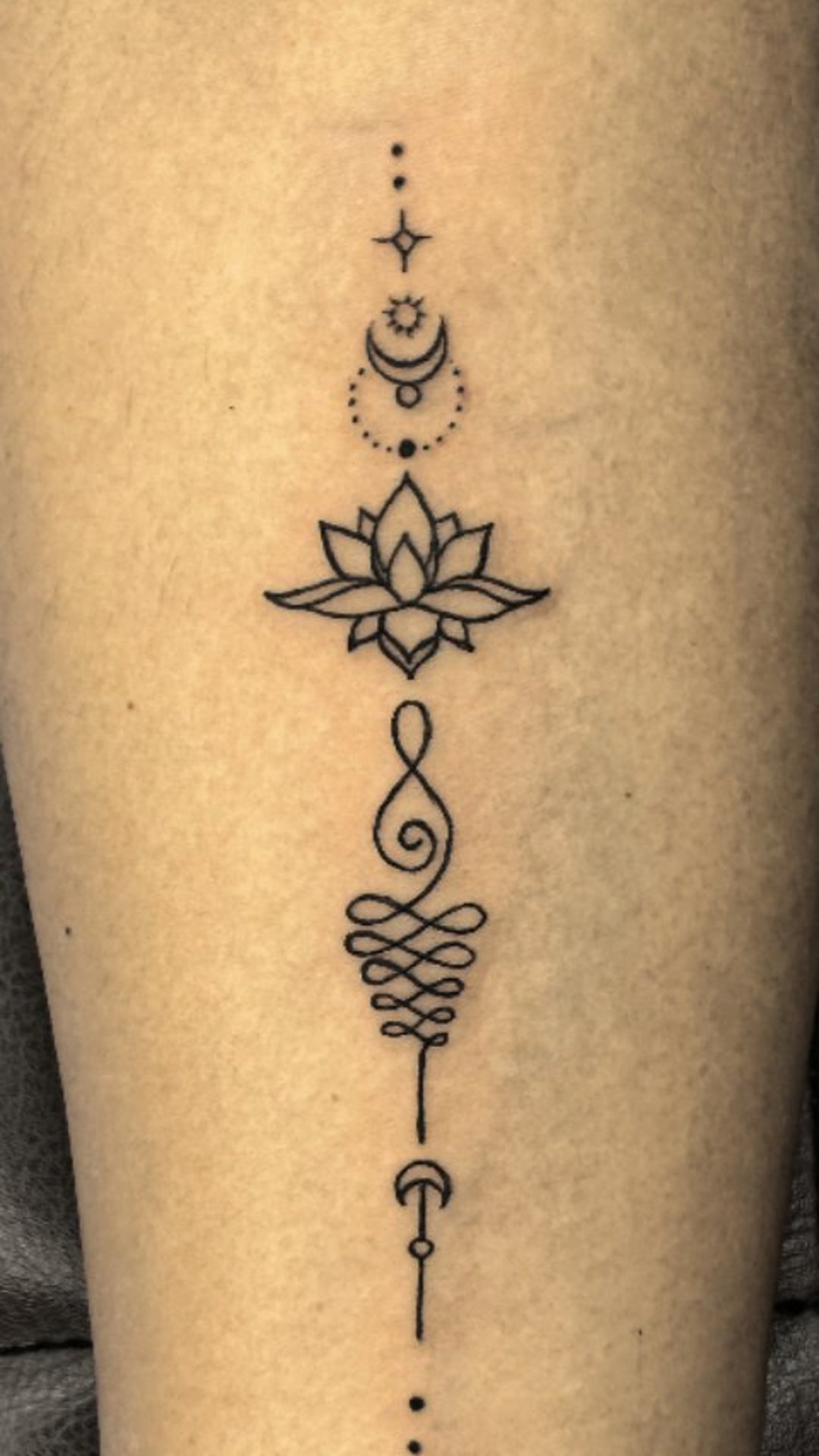 Lotus Moon Unalome Alignment - Tattoos.com