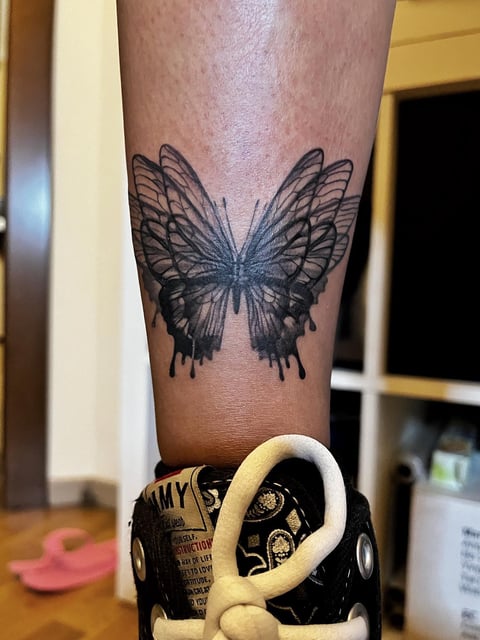 Melting Ink Butterfly - Tattoos.com