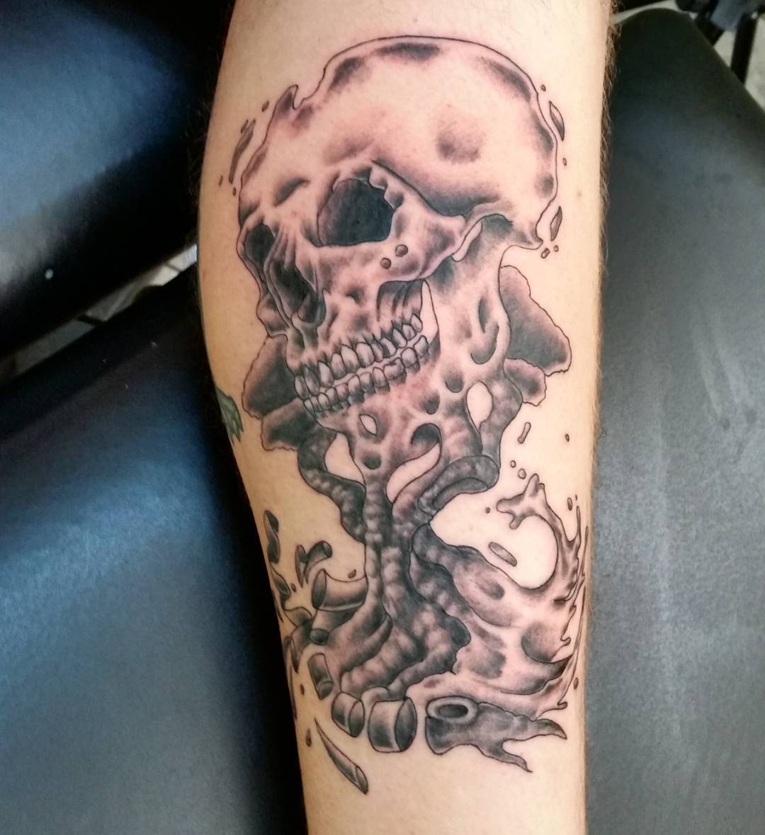 Melting Skull Surge - Tattoos.com