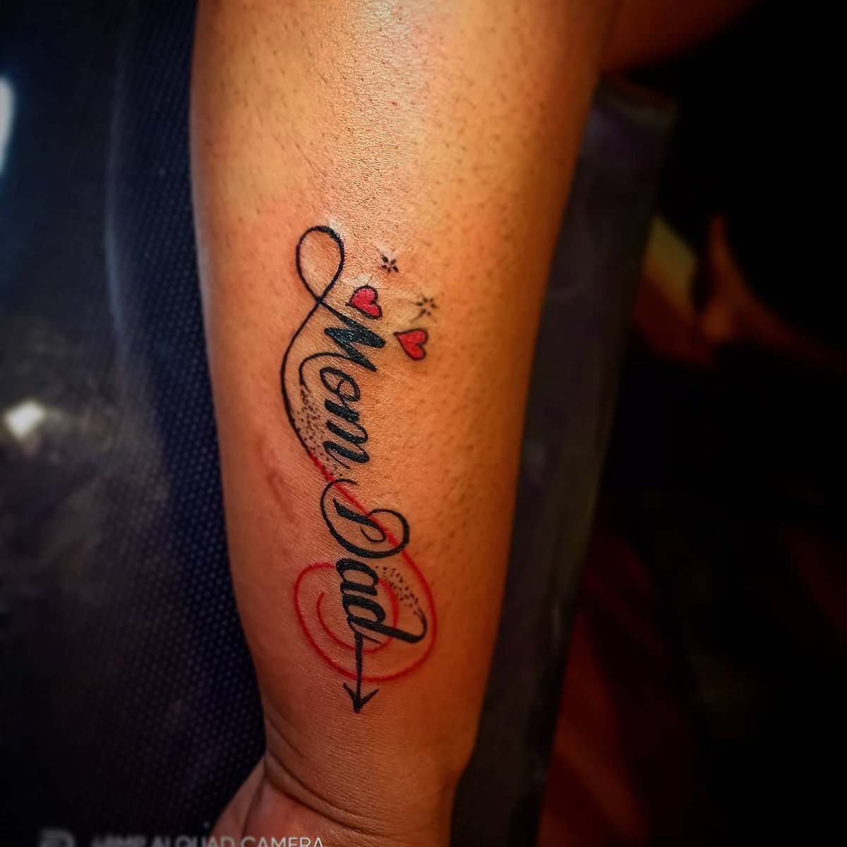 Mom & Dad Infinity Script - Tattoos.com