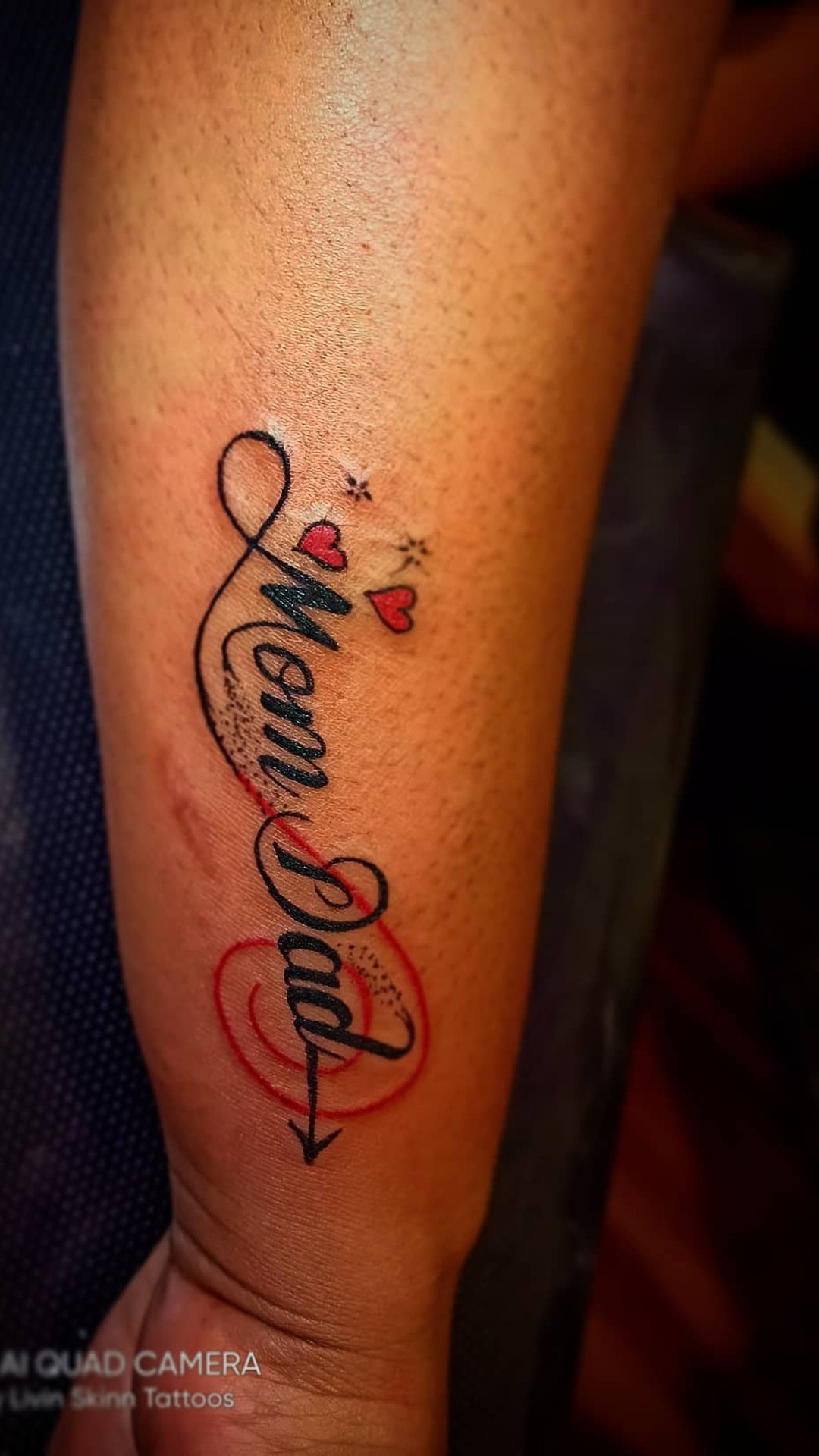 Mom & Dad Infinity Script - Tattoos.com