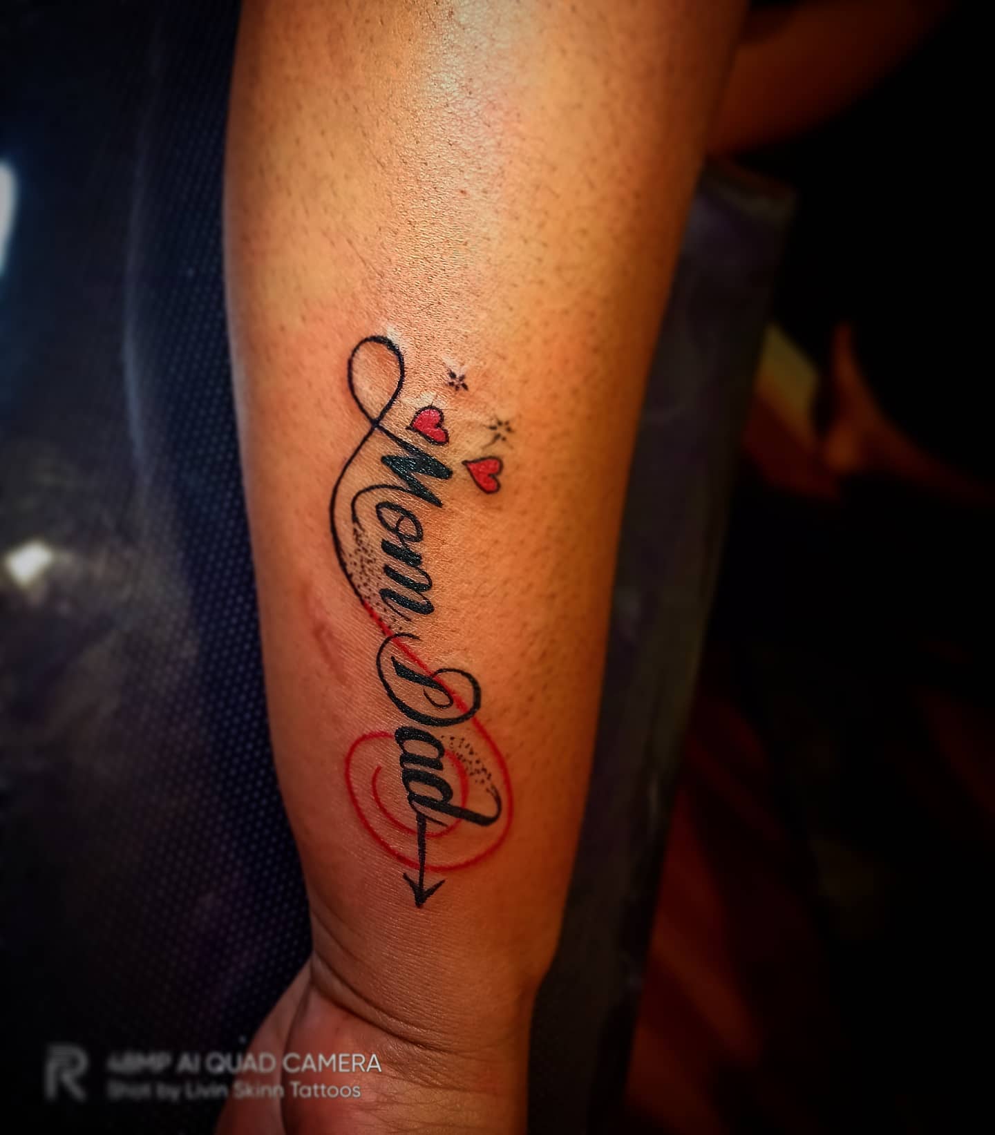 Mom & Dad Infinity Script - Tattoos.com