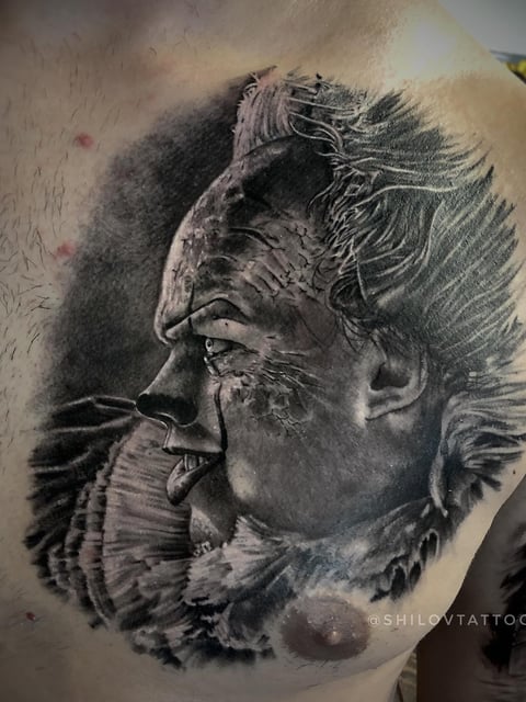 Pennywise Profile Realism - Tattoos.com