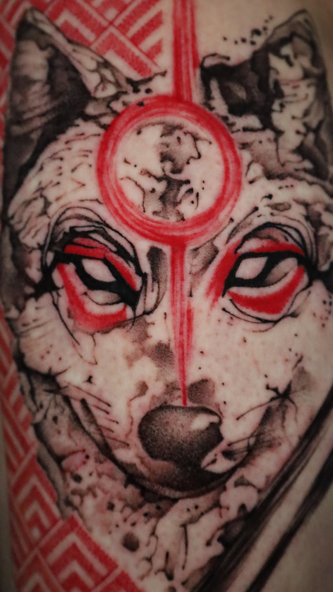 Red Sigil Wolf - Tattoos.com