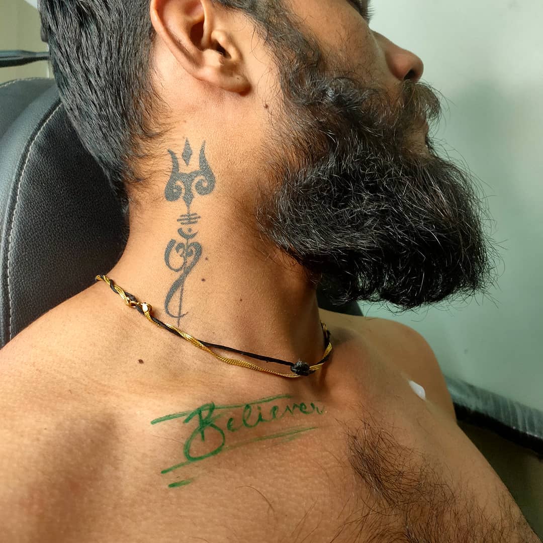 Shiva Trident and Om Neck Sigil - Tattoos.com