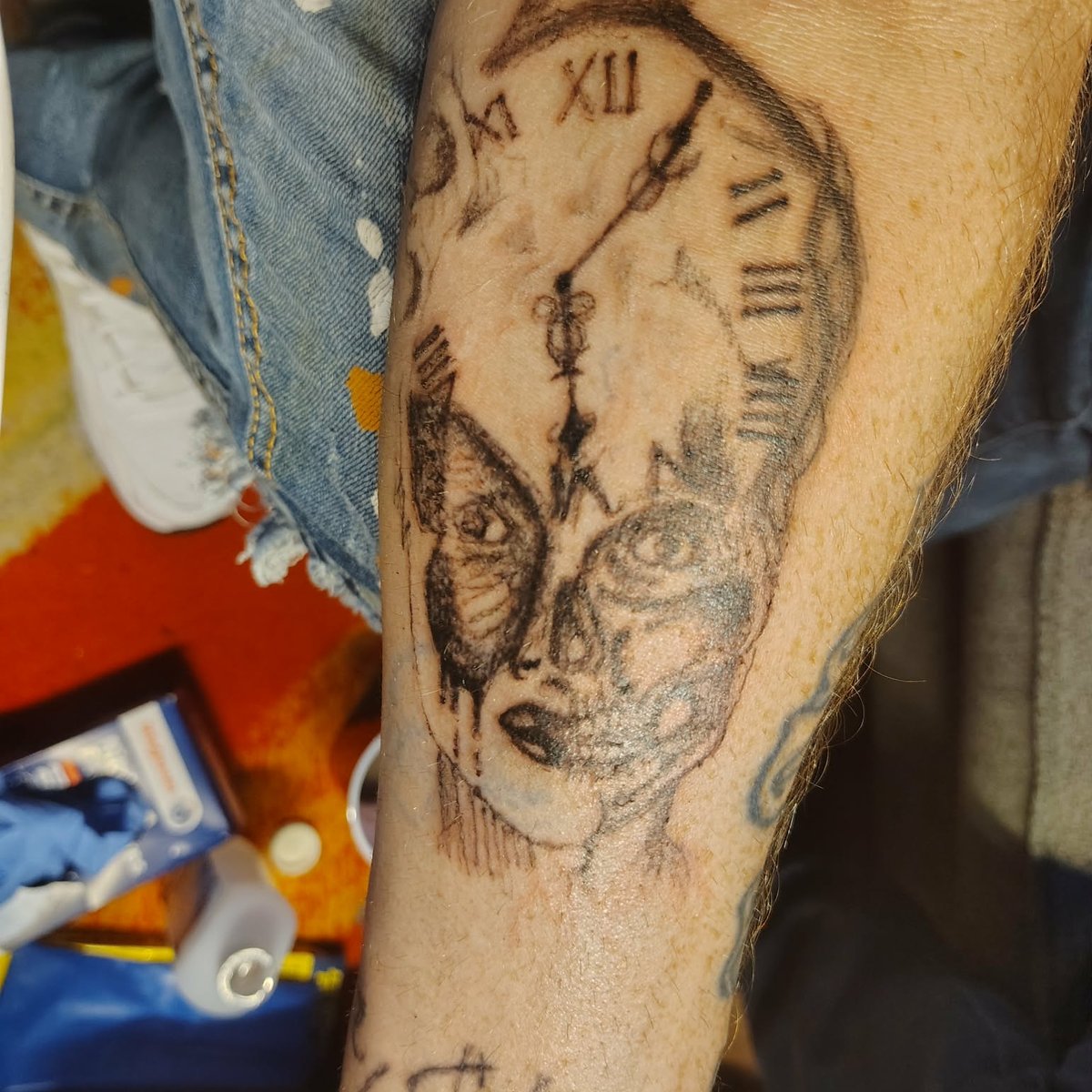 Surreal Melting Clock Face - Tattoos.com