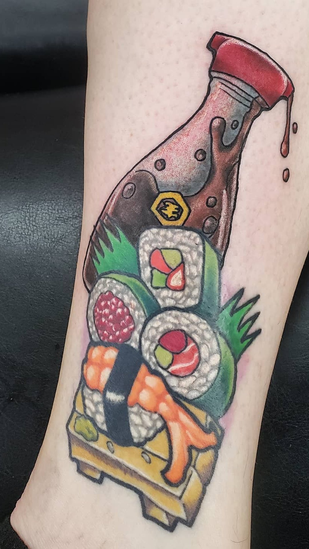 Sushi Stack with Soy Sauce Drip - Tattoos.com