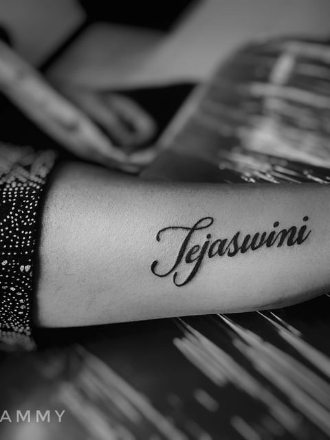 Tejaswini Cursive Script - Tattoos.com