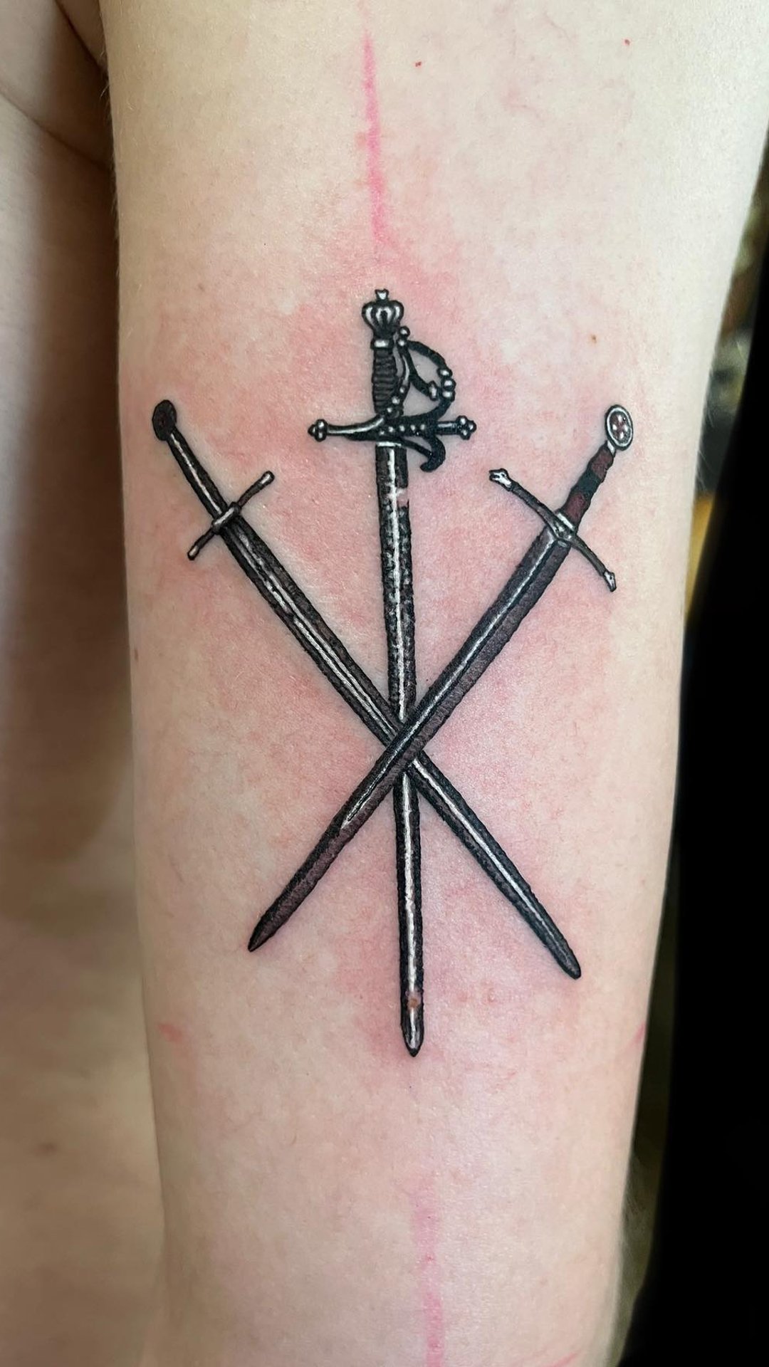Three Crossed Swords - Tattoos.com